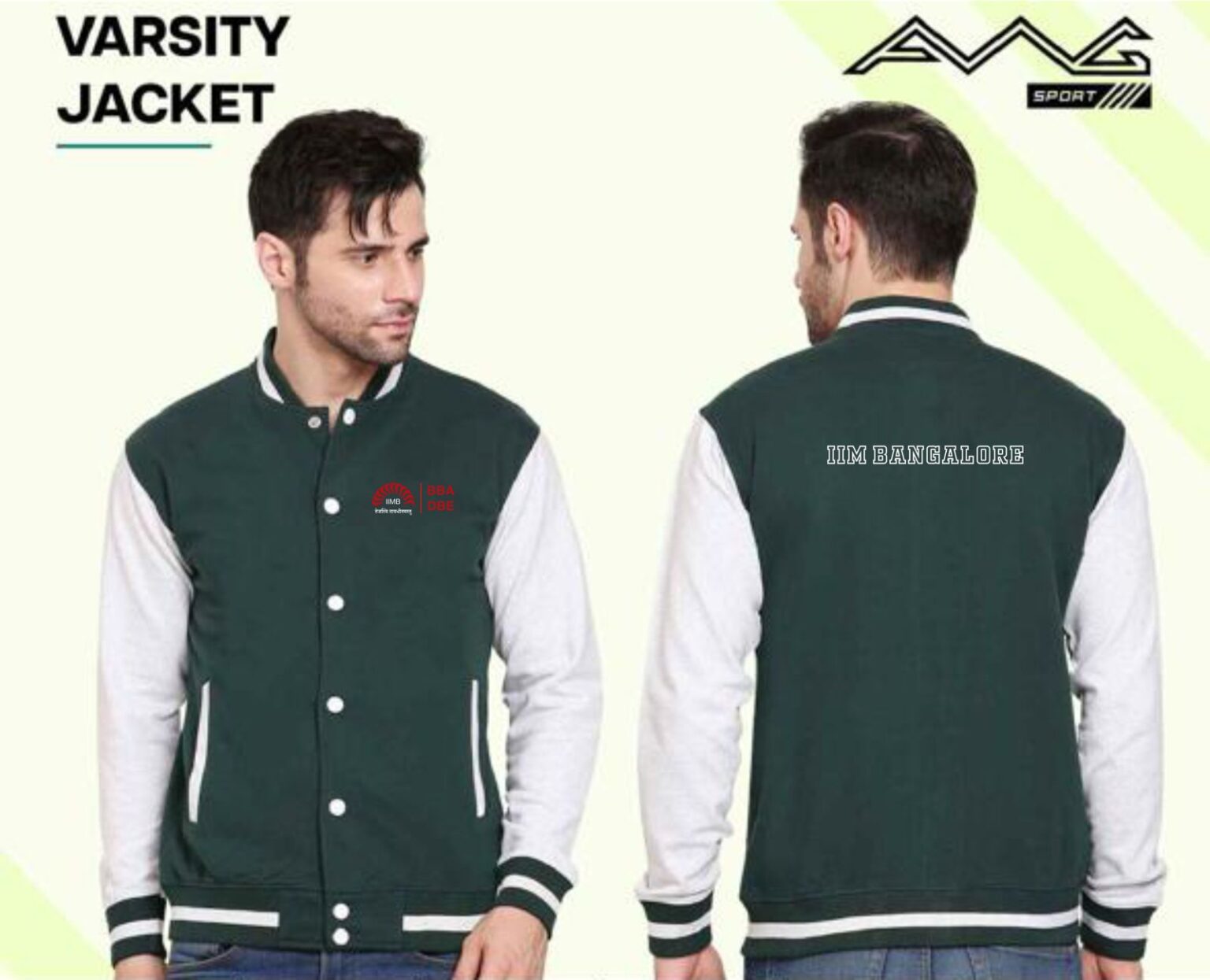 AWG-Varsity Jacket-Bottle Green-BBA-DBE – Gifts4Corporate